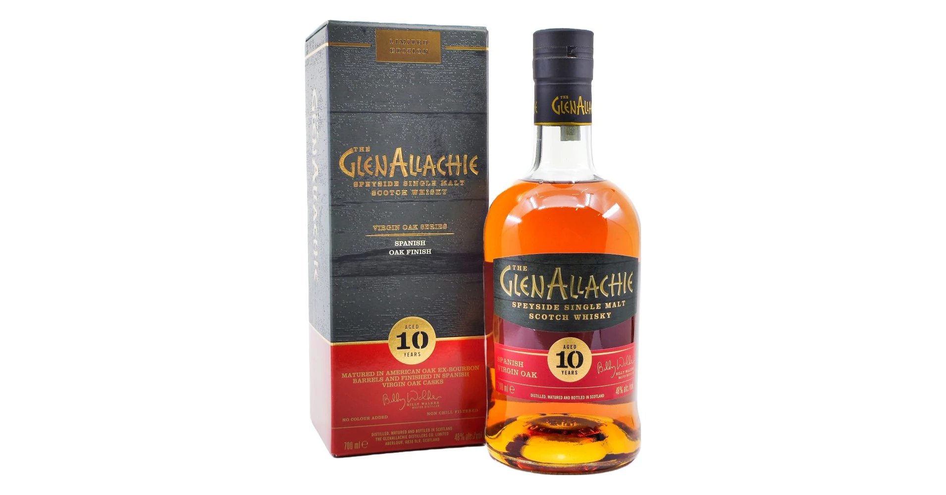 GlenAllachie 10 éves Spanish Virgin Oak Finish whisky DRS (0,7L / 48% ...