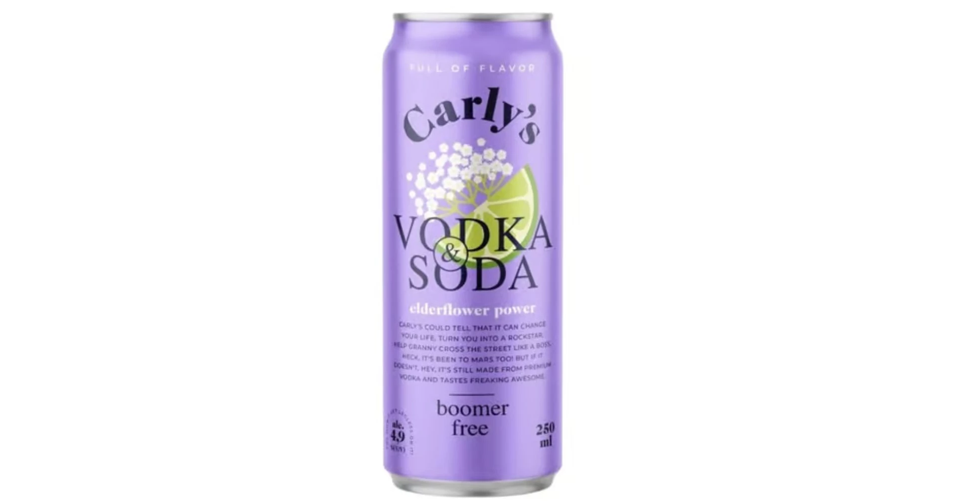 Carly's Elderflower Power vodka & soda RTD DRS (0,25L / 4,9%) | Carly's ...