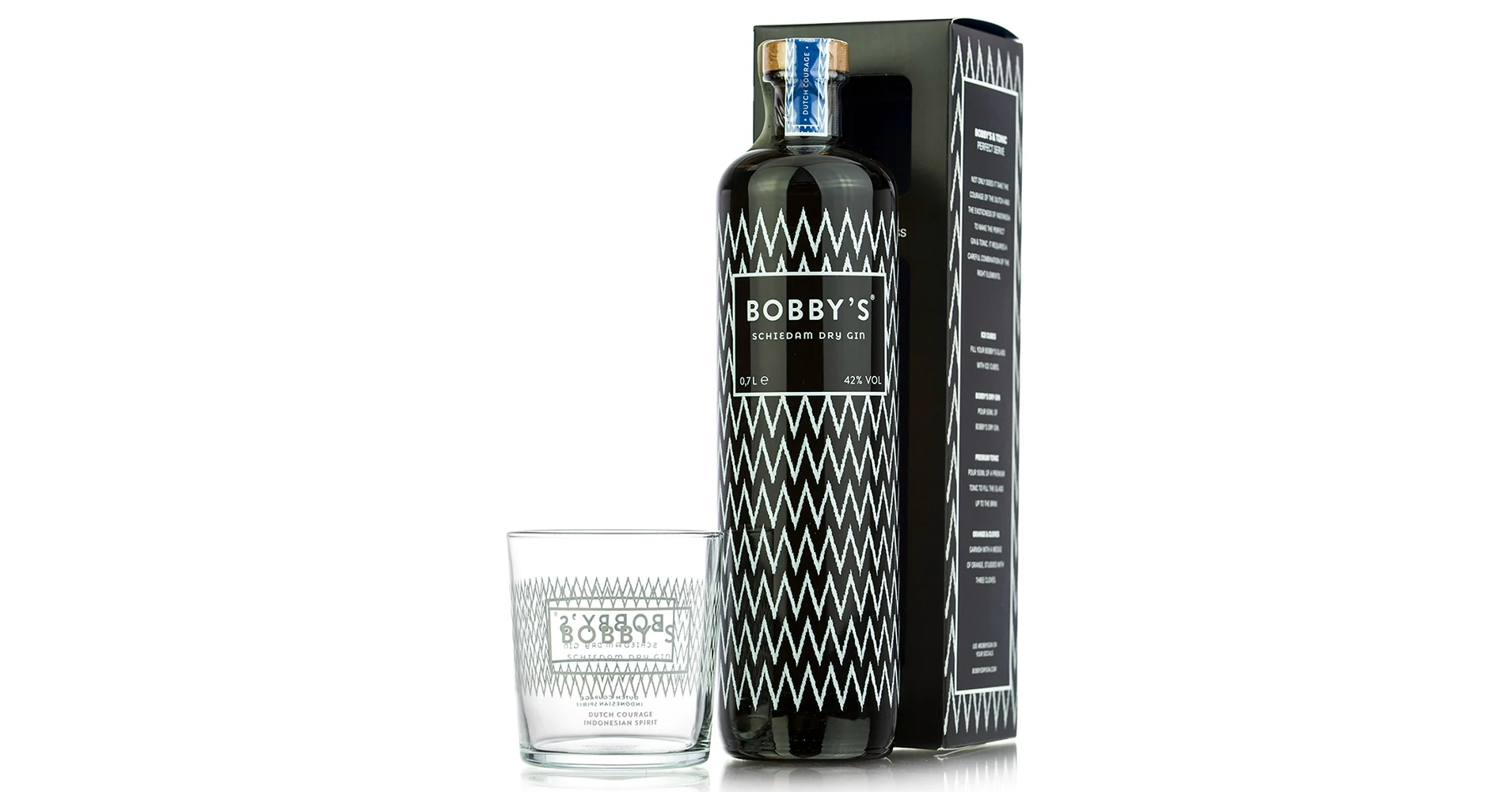 Bobby's gin ajándékcsomag 1 pohárral DRS (0,7L / 42%) | Bobby's | WhiskyNet